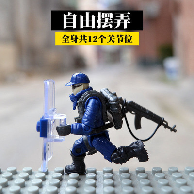 儿童人仔积木军事警察