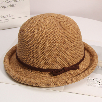 女卷边圆顶小礼帽英伦丸子帽帽子