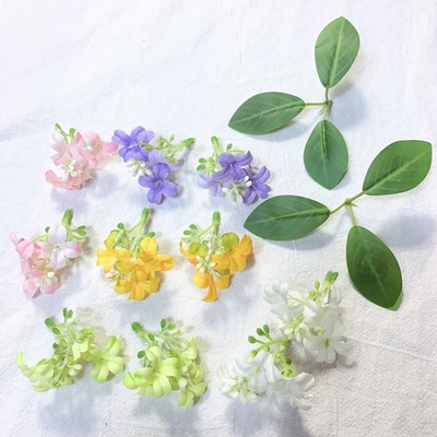 九里香仿真花桂花花头园林造景DIY丁香花绢布头花饰品配件直