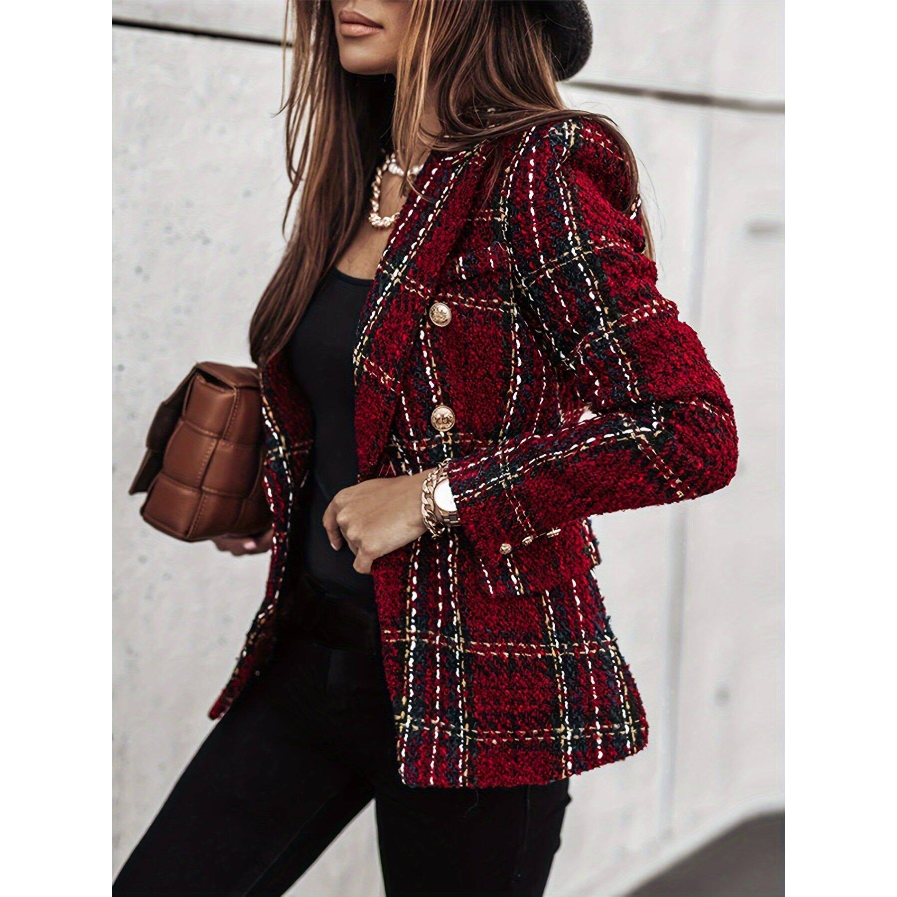 N 27916 Women's Double Breasted Print Blazer 印花西装