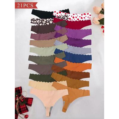 D 72247 Seams Lace Waist Panties 女士内裤