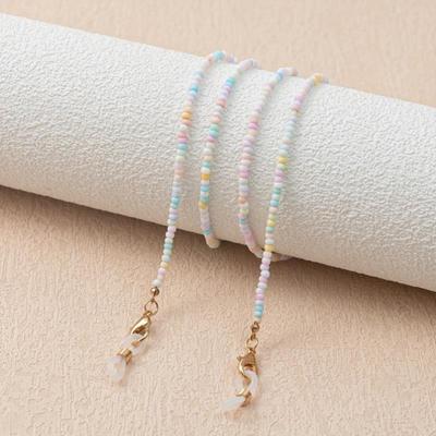 Small Candy Color Beaded Glasses Chain Anti lost Glasses跨境