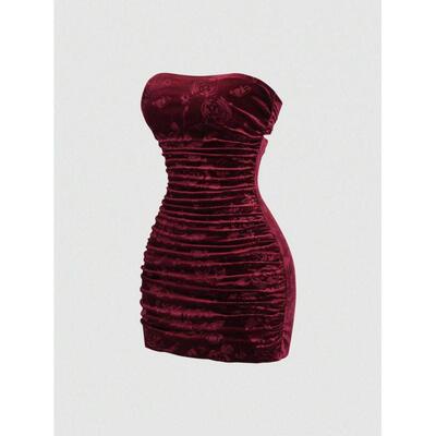 H 59406 flocked mini dress 植绒迷你连衣裙