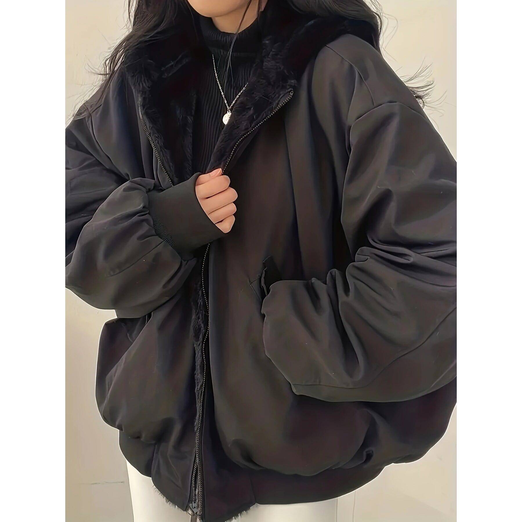 H 51914 Reversible Hooded Fleece Jacket 两面穿连帽棉服