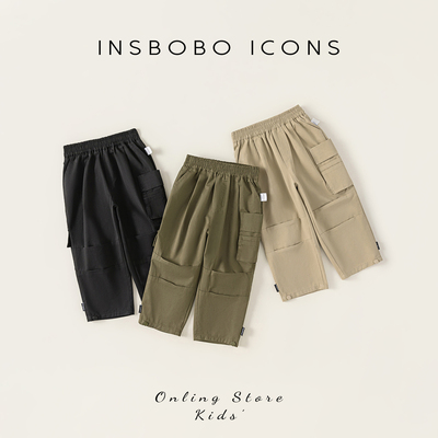 INSbobo儿童裤子休闲工装裤