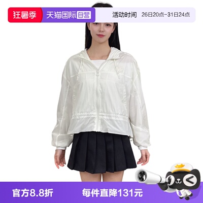 【自营】adidas阿迪达斯三叶草连帽夹克女风衣外套 KS2875