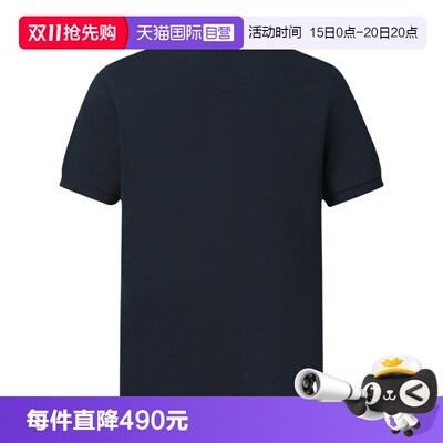 【自营】KENZO高田贤三男士时尚休闲翻领短袖POLO衫花卉标志上衣