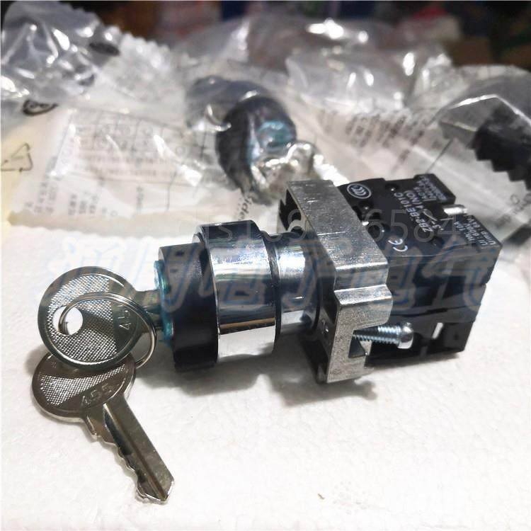 。钥匙选择开关 XB2BG25C两档自锁旋钮 ZB2BG2C 1常开1常闭 22mm_虎窝淘