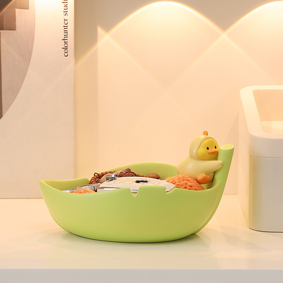 创意可爱小鸭子摆件入户玄关钥匙收纳家居客厅茶几装饰品搬家礼物