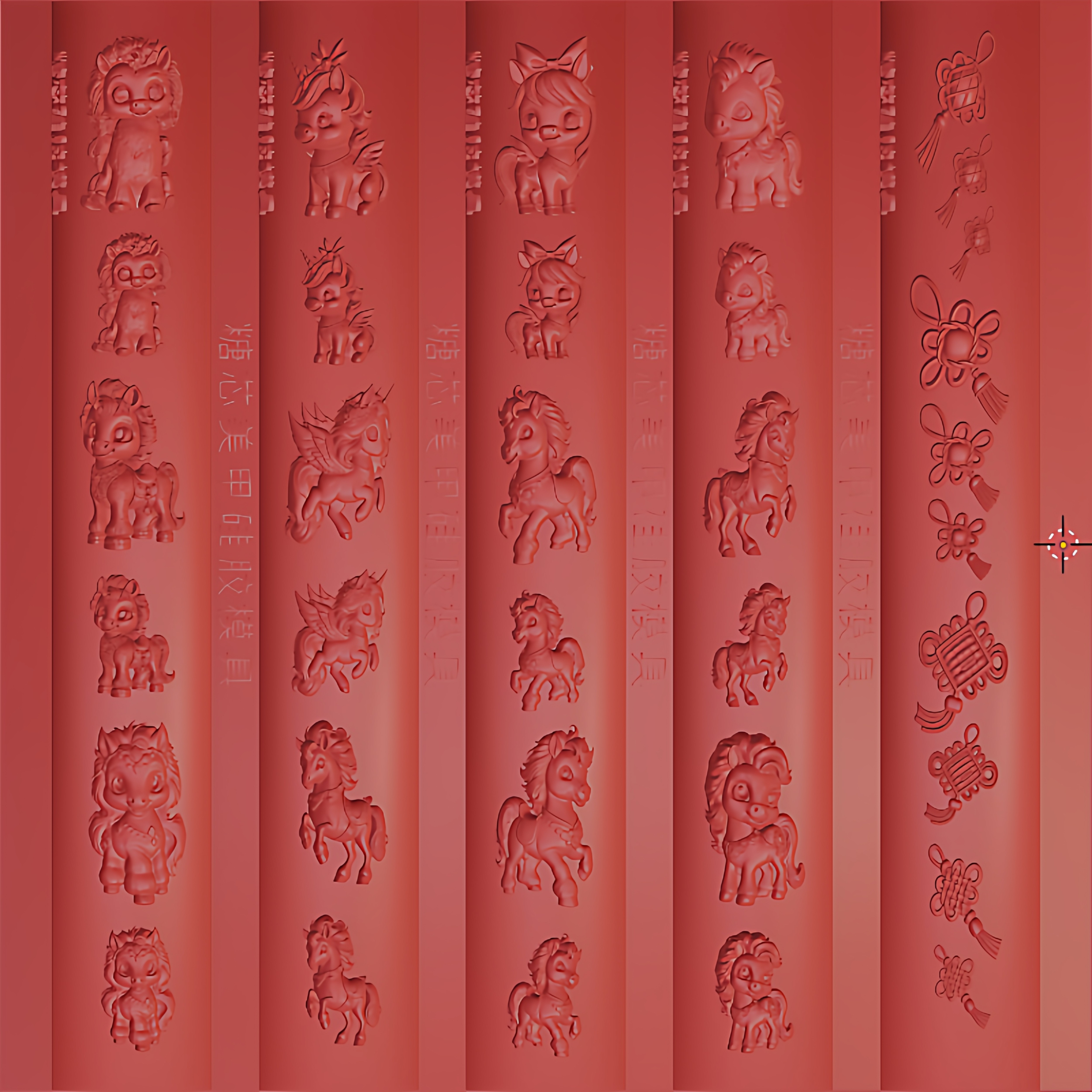 国风 -瑞兽萌宠马-小马驹-糖芯美甲硅胶模具正品