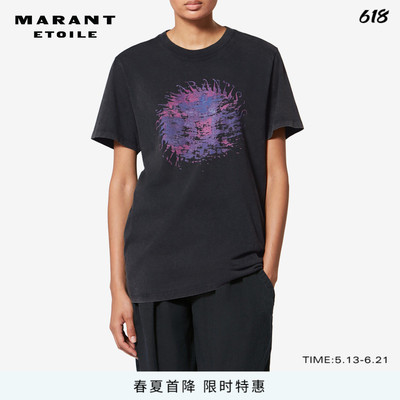 MARANT ETOILE2026春夏新款ZOELINE 棉质印花T恤女