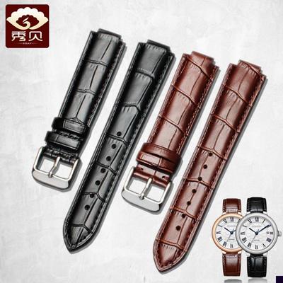 适用于Rossini罗西尼516732/5805/5806系列真皮手表带凸口男女表