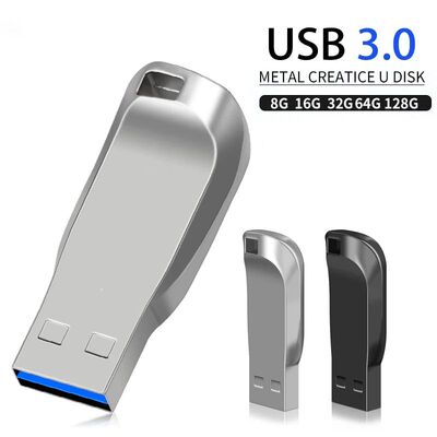 High-Speed Metal Rod USB Flash Drive 3.0 Pendrive - 128GB