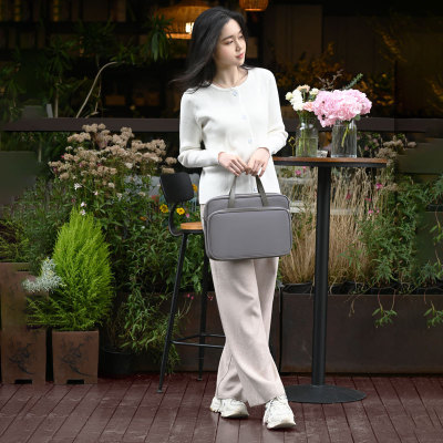 日本SANWA轻奢电脑包女手提包13.3寸适用华为苹果联想BAG-WHC1P