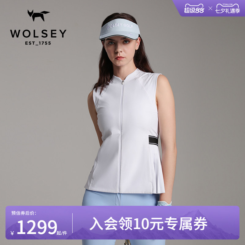 Wolsey高尔夫EAGLE防风马甲防晒透防泼水夏轻薄抗皱立领背心女士
