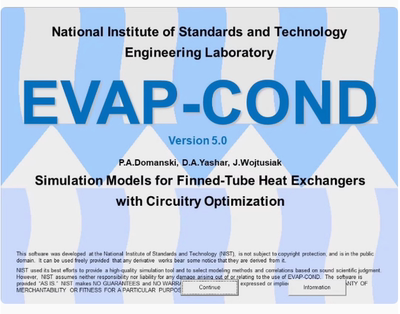EVAP-COND蒸发器和冷凝器设计软件