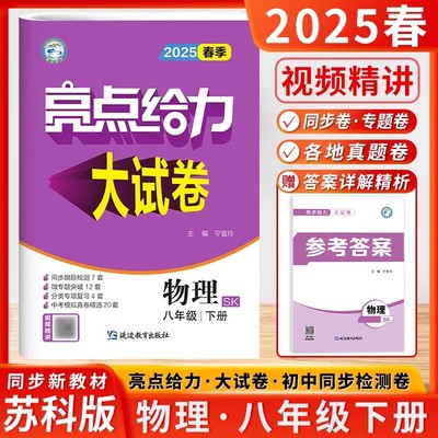 2025春亮点给力大试卷八年级下册物理苏科版初2二8年级下物理试卷江苏专用随堂练学霸必刷题同步练习课本同步课时作业本课时测试卷