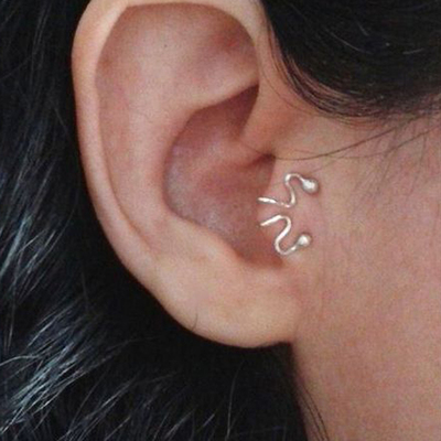 Single Earring Unique New Alloy Branch Tragus Piercing Earr