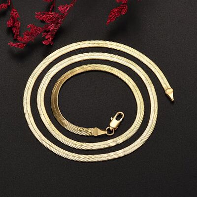sale Silver color  Gold Color 4MM Flat chain Necklace for