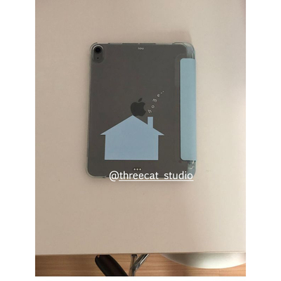 蓝色小房子home英文ipad保护套