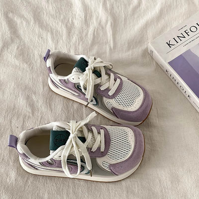 法国Uamtor丑萌大头阿甘鞋女春季透气休闲运动小众拼色德训鞋