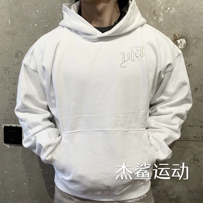 断码清仓YLA MARSHMALLOW重磅刺绣男女秋冬运动休闲连帽卫衣Q7