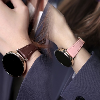 适用OPPOWatchX2Mini表带马蹄扣皮质WatchS/X3/X2小蛮腰女款替换运动手表4PRO腕带男OPPO真皮春夏天一加配件