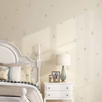 欧式高档提花无缝墙布现代简约田园壁纸碎花家用客厅卧室床头壁布