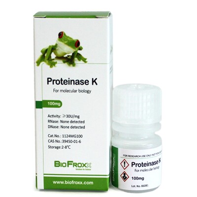 德国实验试剂Biofroxx 蛋白酶K Proteinase K 1124MG100 100mg/瓶