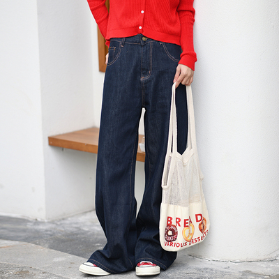 TOANDFRO / 2025春夏垂感高腰宽松阔腿裤垂感丹宁牛仔裤女
