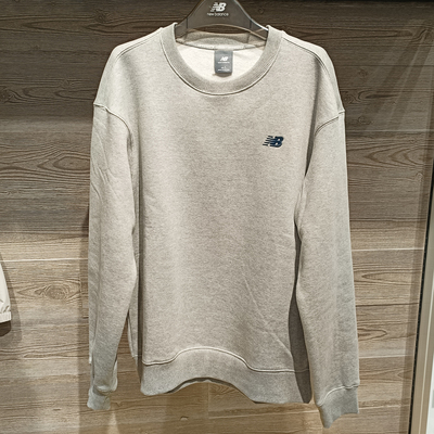 NB男子加绒保暖圆领套头衫卫衣