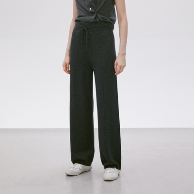 CHICC3云柔超细羊毛修身塑型细腻柔软显瘦高及地阔腿裤