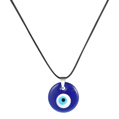 Blue eye necklace women恶魔之眼项炼土耳其蓝眼睛玻璃吊坠项炼