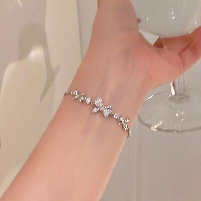 Bow bracelet women蝴蝶结抽拉手錬女小众超闪抽拉手环bracelets