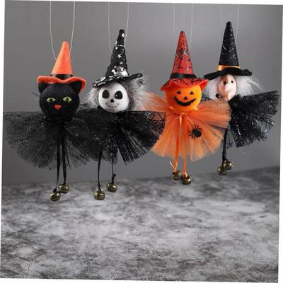 Halloween Decoration Pumpkin Ghost Witch Black Cat Pendant