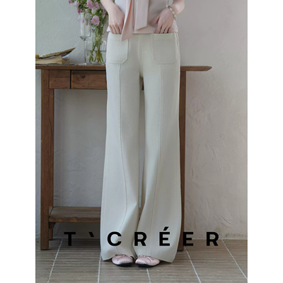 T`CREER｜锦书里 美式复古双口袋明线直筒显瘦休闲牛仔裤女