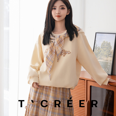 T`CREER｜【露华慢】都市休闲主义松弛时尚百搭优雅上衣女