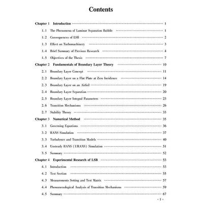 Mechanism and characteristics of laminar separation bubble i书曲永磊叶轮机械流体动力学气压梯度英文本科及以上工业技术书籍