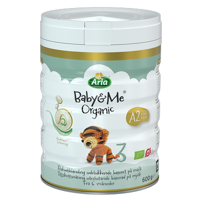 Arla宝贝与我丹麦进口有机A2白金罐婴幼儿奶粉3段600g*2罐 1-3岁