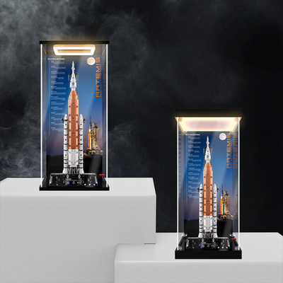 冰鹏适用42221机械组NASA 太空发射系统积木亚克力主题背景收纳盒