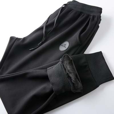 保暖舒适！ODM公司整单 外贸男装工厂秋冬休闲运动加绒加厚卫裤