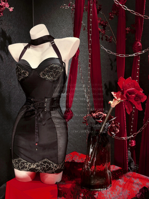 烧云Saoyun「37.2度」原创设计*超重磅*超绝性感*金线蕾丝包臀裙