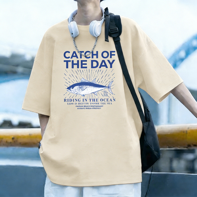 重磅纯棉男士宽松高街短袖T恤