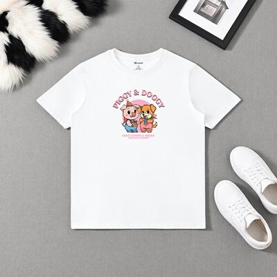 纯棉半袖圆领重磅100%纯棉男士短袖T恤休闲原创男士重磅印花落肩