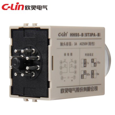 欣灵HHS5-B延时继电器ST3PA-B电子式通电延时JSZ3A-B两组开关接触