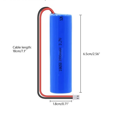 18650电池抽水器家用桶装水抽水机储能锂电池3.7V1200MAH工厂定制