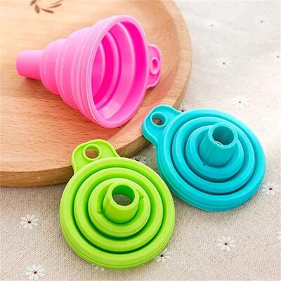 Kitchen Funnel Set, Kitchen Gadget Accessories Foldable Sili