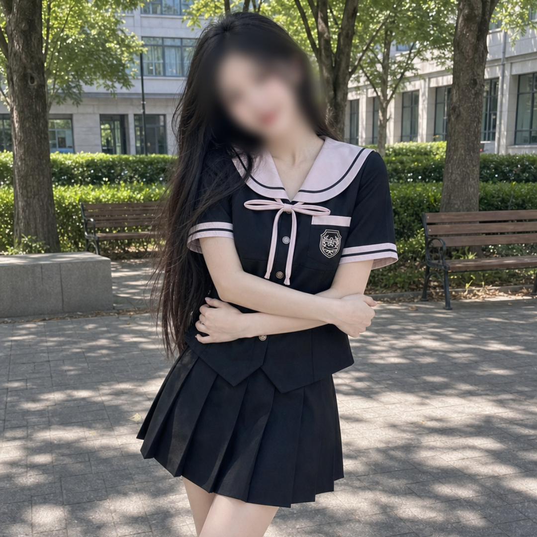 【春樱中】城南诗中意原创正统jk制服春天黑粉校供感套装学生校服