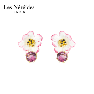 Les Nereides田野诗章系列 粉色波斯菊 耳钉