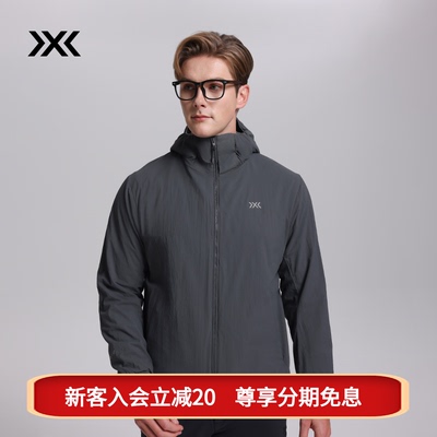 X-BIONIC艾德Octa轻量保暖连帽夹克男 秋冬运动户外防泼外套